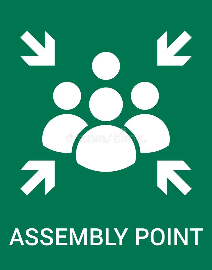 Emergency Evacuation Assembly Point Sign. Assembly Point Icon. Safety ...