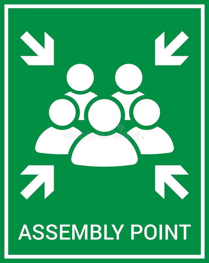Emergency Evacuation Assembly Point Sign. Assembly Point Icon. Safety ...
