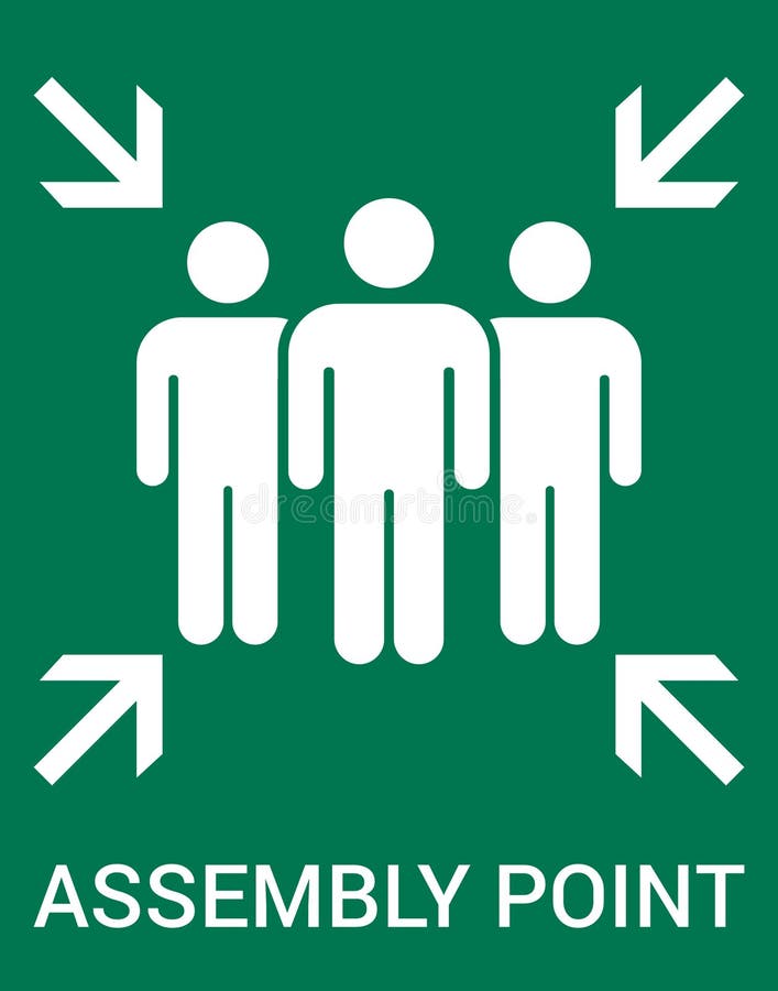 Emergency Evacuation Assembly Point Sign. Assembly Point Icon. Safety ...
