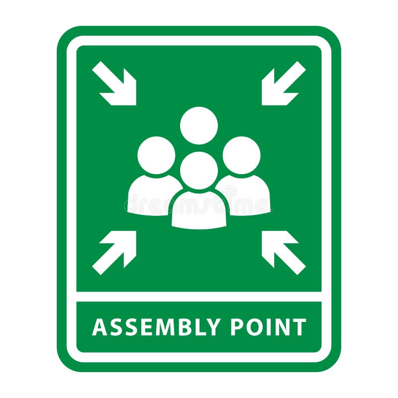Emergency Evacuation Assembly Point Sign. Emergency Evacuation Assembly ...