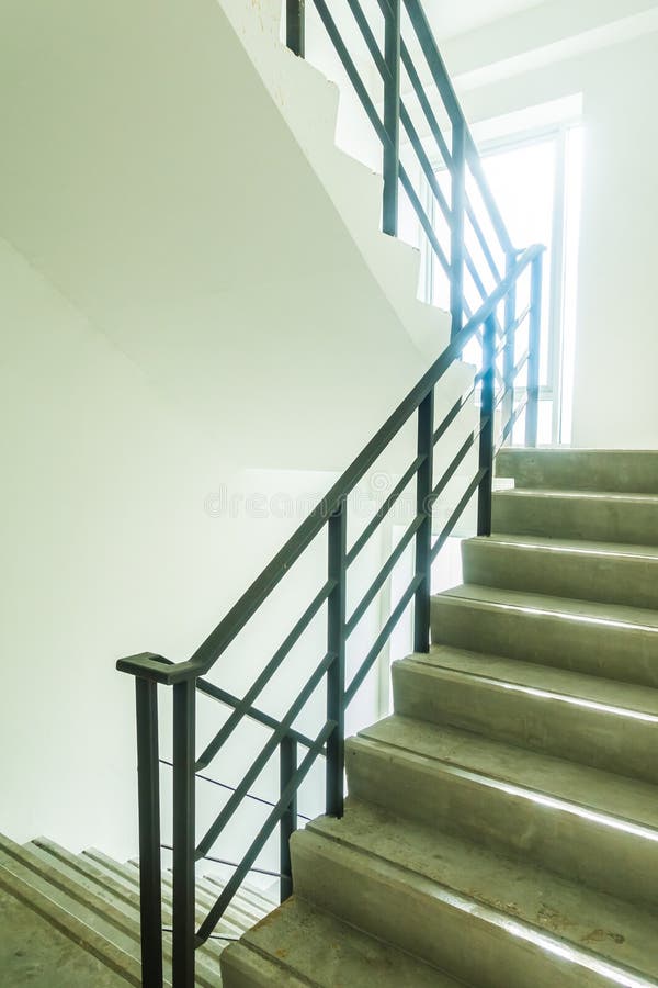 Emergency and Evacuation Exit Stair Stock Photo - Image of fire, exit ...