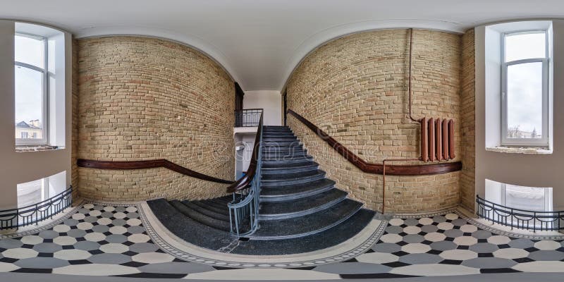 Emergency and Evacuation Exit Stair in Up Ladder with Panoramiv Windows ...