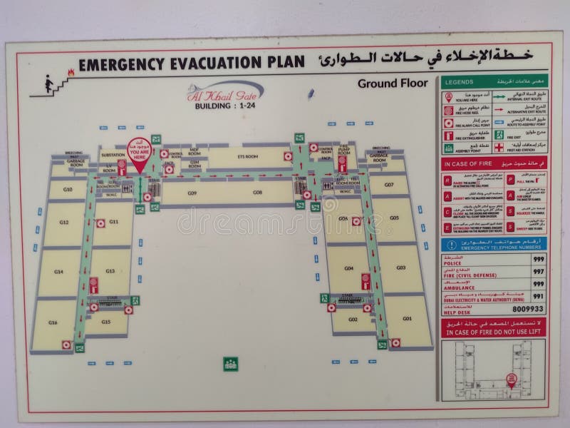 Emergency Evacuation Plan and Procedures Editorial Photo - Image of ...