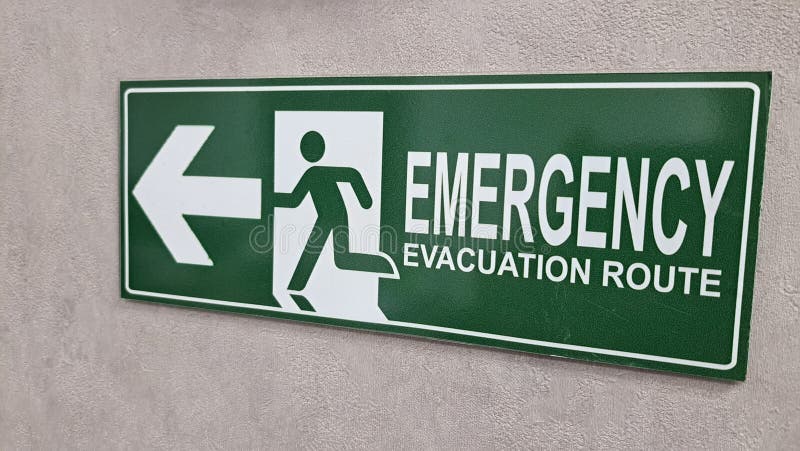 Emergency Evacuation Route Div.HSE Office Company Stock Image - Image ...