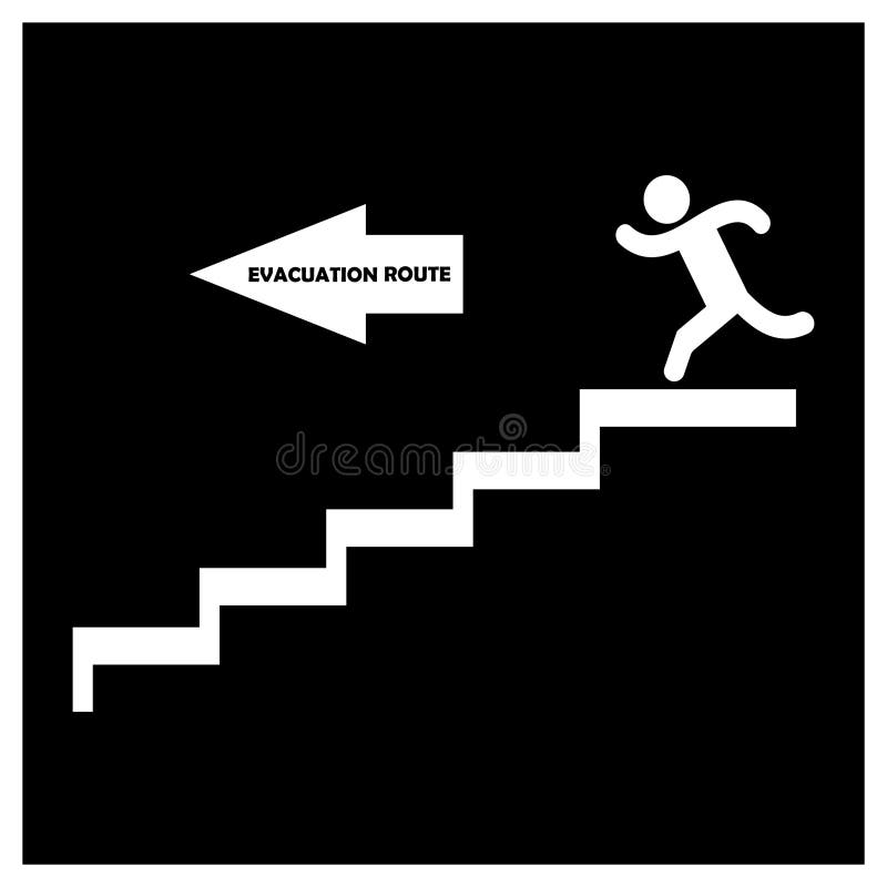 Emergency Evacuation Route Icon Design Stock Vector - Illustration of ...