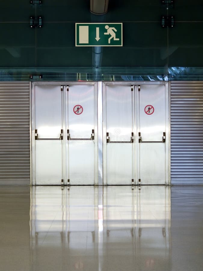 Emergency exit stock photo. Image of open, lighted, isolated - 1668292