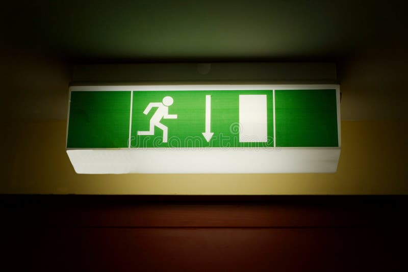 Emergency Exit stock photo. Image of escape, safety, fire - 38148810