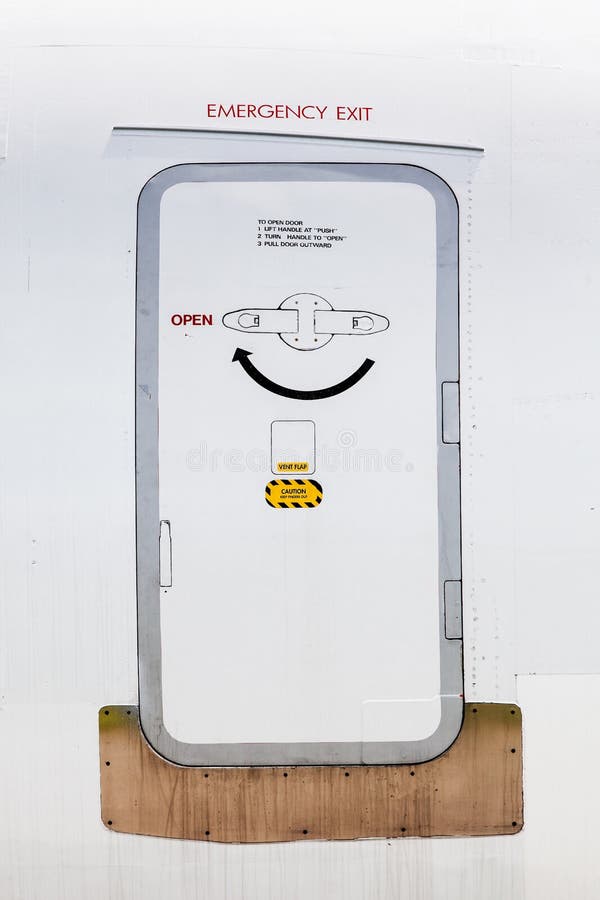 Emergency Exit on an Aircraft Stock Image - Image of outdoors, outside ...