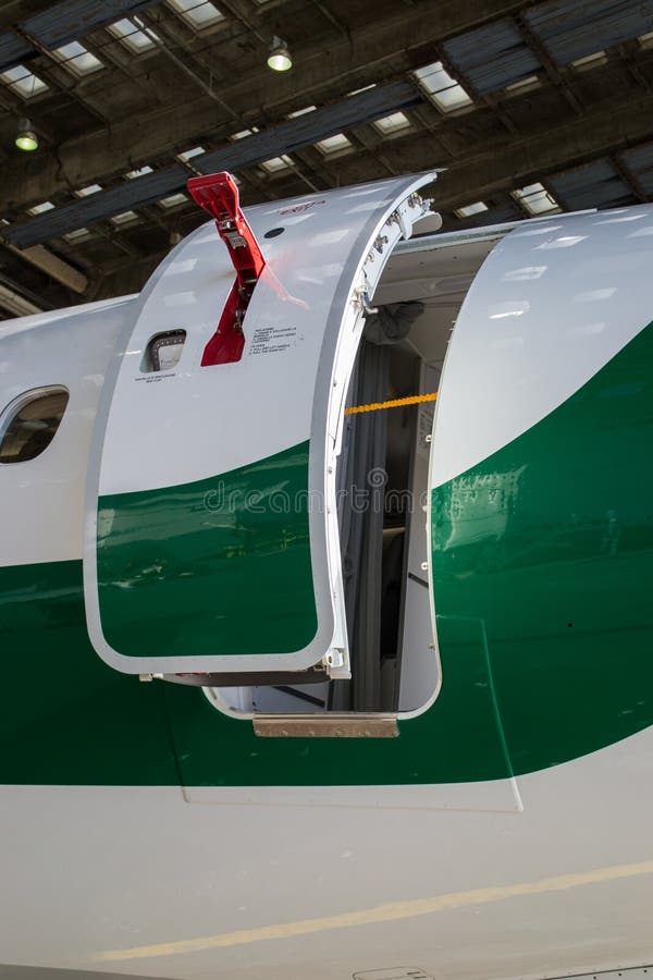 Emergency Exit on an Aircraft Editorial Image - Image of flight ...