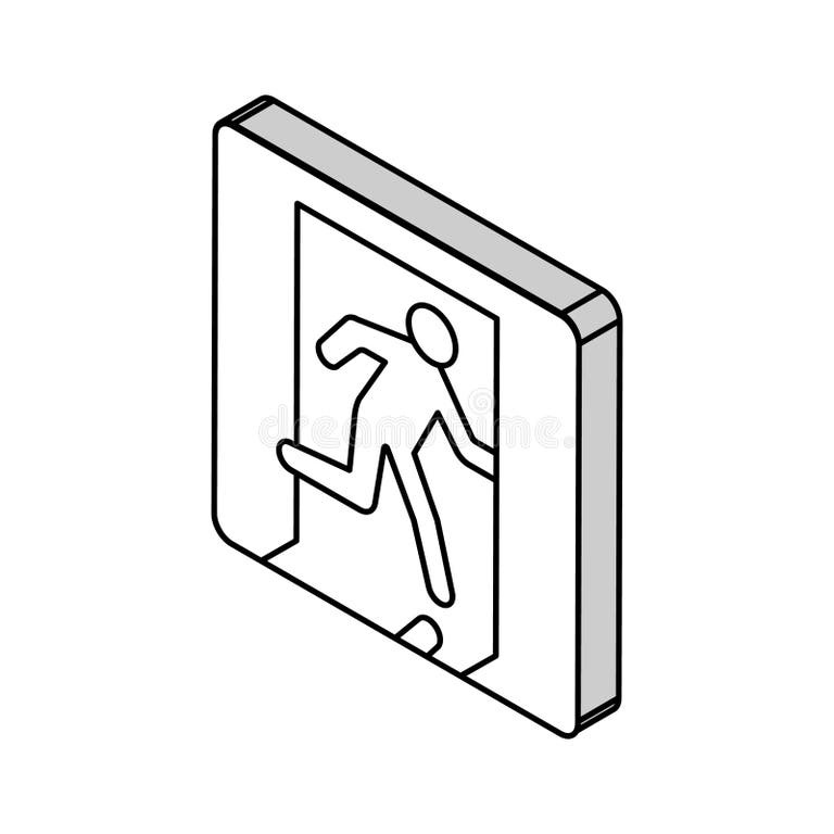 Isometric Exit Sign Stock Illustrations – 1,677 Isometric Exit Sign ...