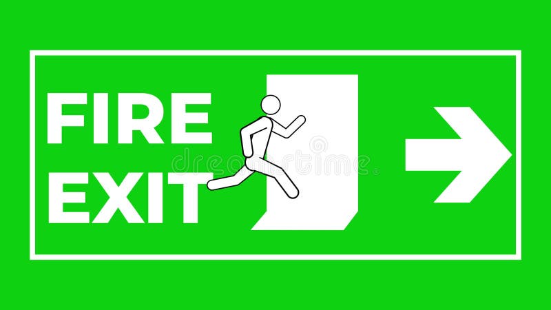 Emergency Exit Animated Exit Symbol Evacuation Rescue Escape Emergency ...