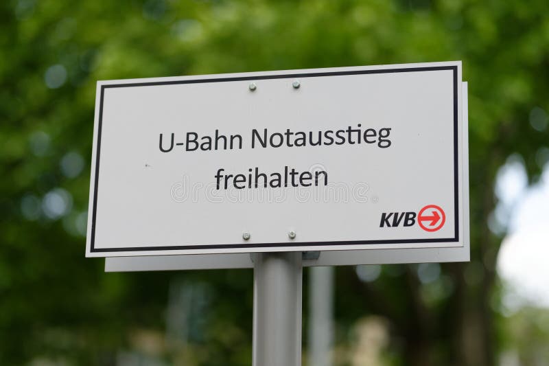 Emergency Exit on the Cologne Subway Editorial Photo - Image of signage ...