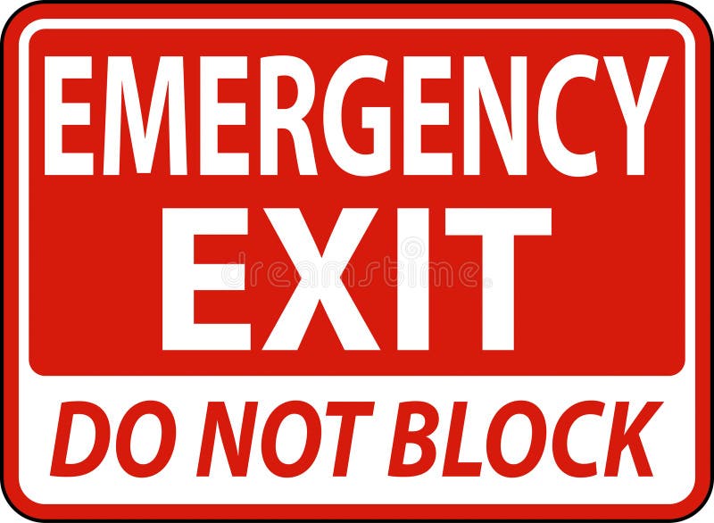 Fire Exit Do Not Block Stock Illustrations – 152 Fire Exit Do Not Block ...