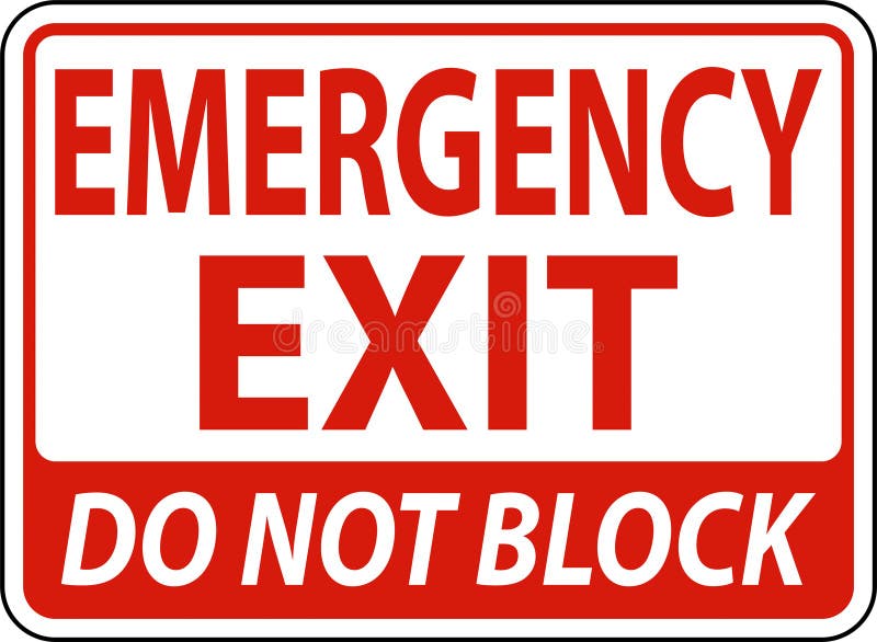 Fire Exit Do Not Block Stock Illustrations – 152 Fire Exit Do Not Block ...