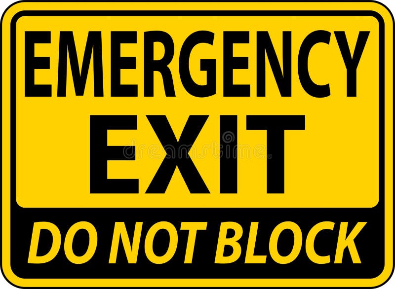 Fire Exit Do Not Block Stock Illustrations – 152 Fire Exit Do Not Block ...