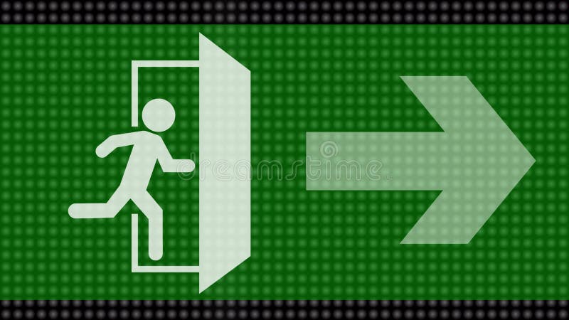Emergency Exit Left Arrow Looped Animation Background. Stock Video ... Emergency Exit Left Arrow Looped Animation Background. Stock Video ...