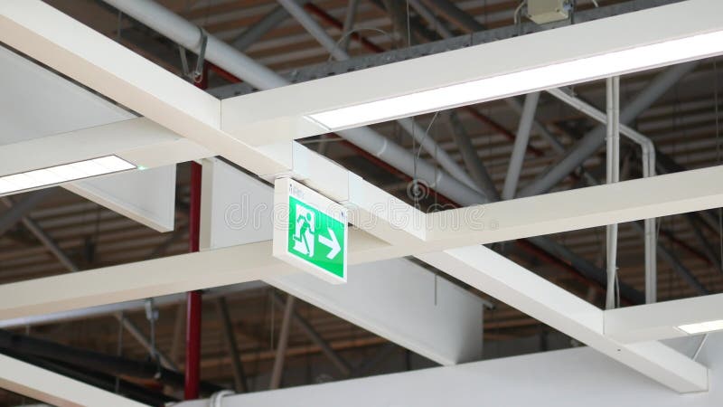 Emergency Exit Door Inside of a Building Stock Footage - Video of ...