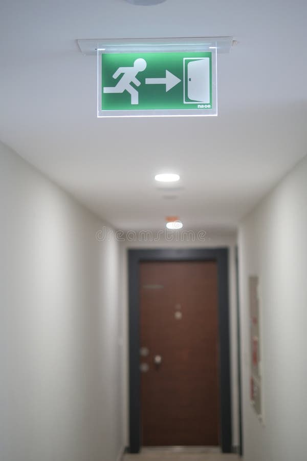 Emergency Exit Door at Super Market , Stock Photo - Image of room ...