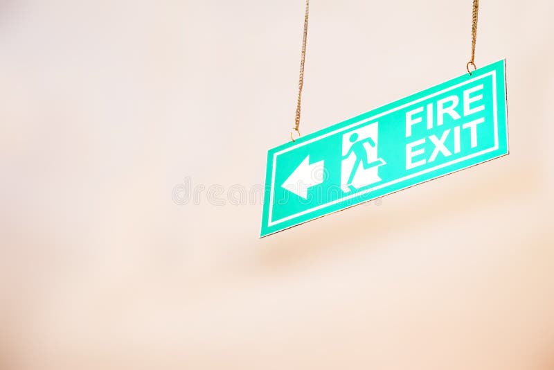 Emergency Exit,fire Alarm,Fire Exit Sign and in the Blurred Background ...