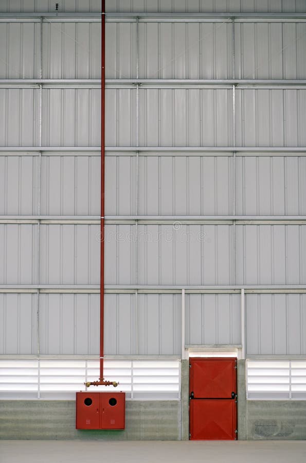 Emergency Exit and Fire Hydrant on an Industrial Installation Stock ...