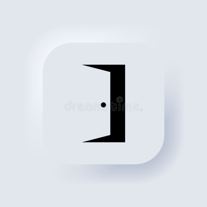 Emergency Exit Icon. Door Icon. Neumorphic UI UX White User Interface ...