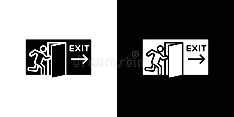 Emergency Exit Icon Best Emergency Exit Icons Royalty Free Images,