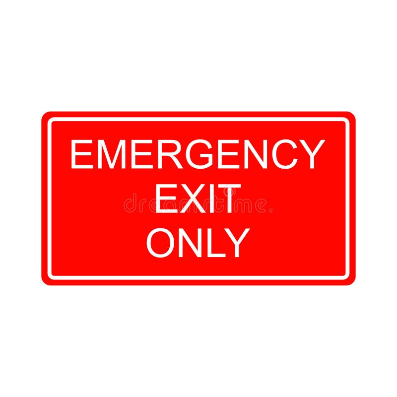 Emergency exit icon vector stock illustration. Illustration of doorway ...