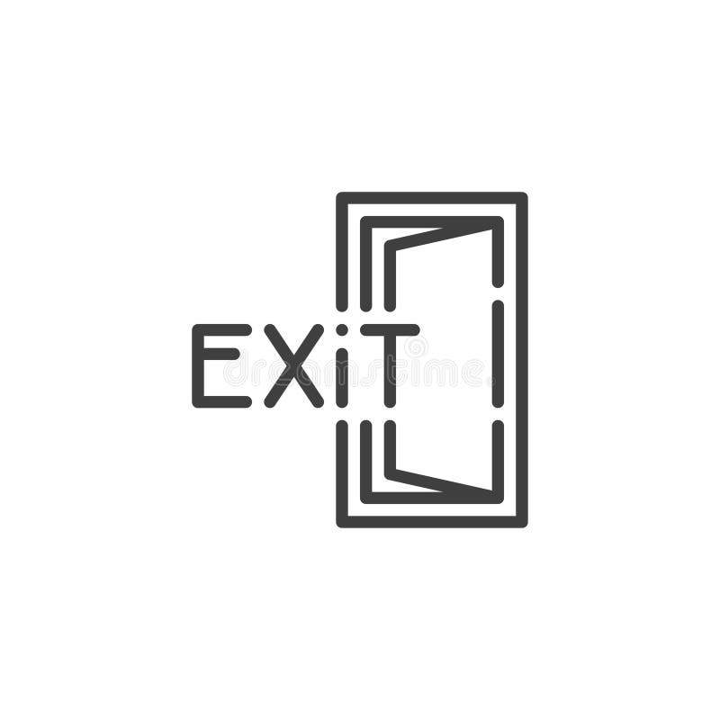 Emergency Exit line icon stock illustration. Illustration of editable ...