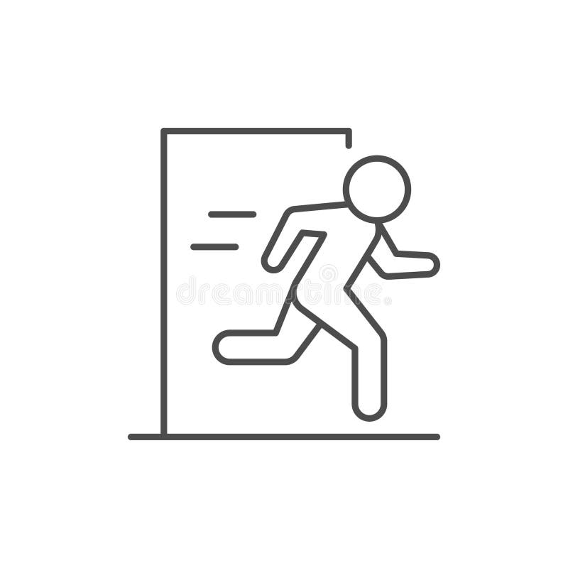 Car Evacuation Line Outline Icon Stock Vector - Illustration of crash ...