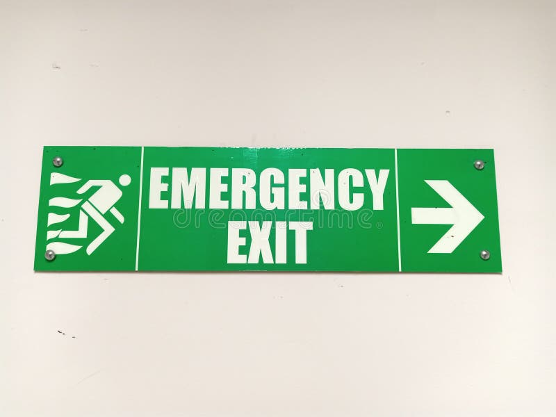 Emergency Exit Mark Stock Photos - Free & Royalty-Free Stock Photos ...