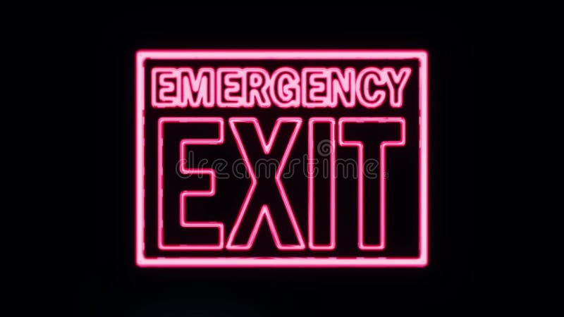 Emergency Exit Left Arrow Looped Animation Background. Stock Video ...