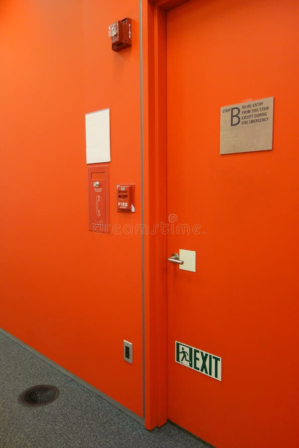 Emergency Exit stock photo. Image of escape, safety, fire - 38148810