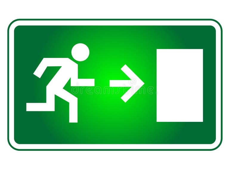 Emergency Exit Route Sign Stock Illustrations – 1,518 Emergency Exit ...
