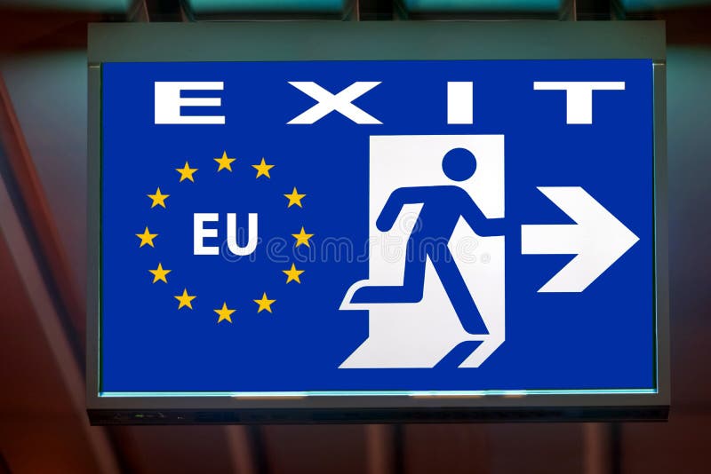 The emergency exit sign stock photo. Image of leave - 142899610
