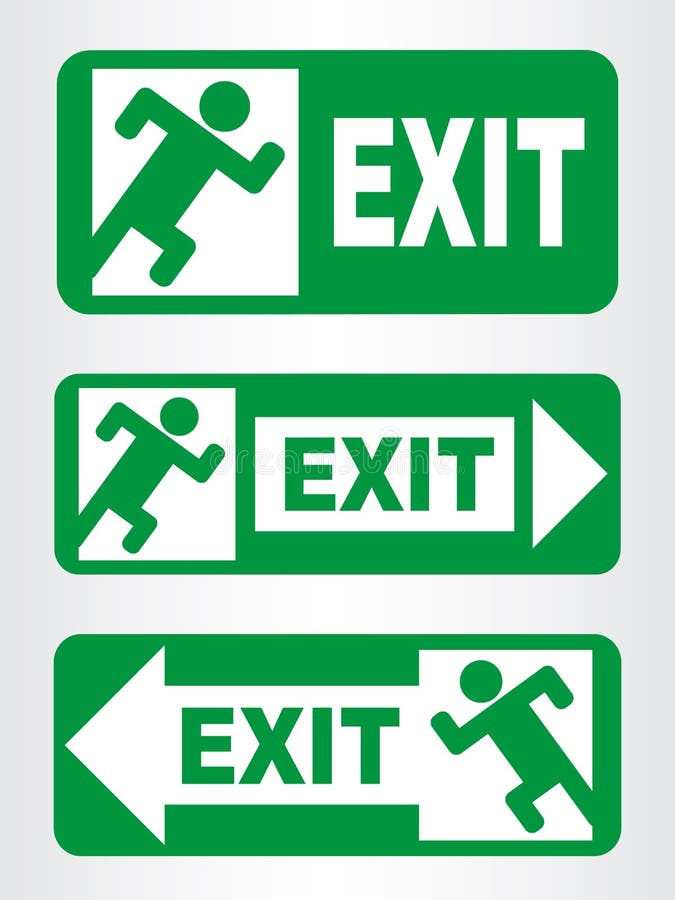 Emergency Exit Signal Stock Illustrations – 243 Emergency Exit Signal ...