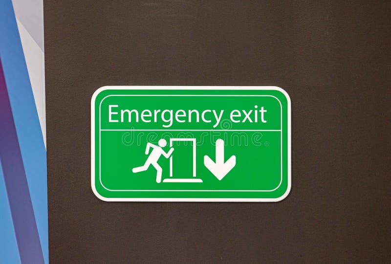 Emergency Exit Door at Super Market , Stock Image - Image of apartment ...
