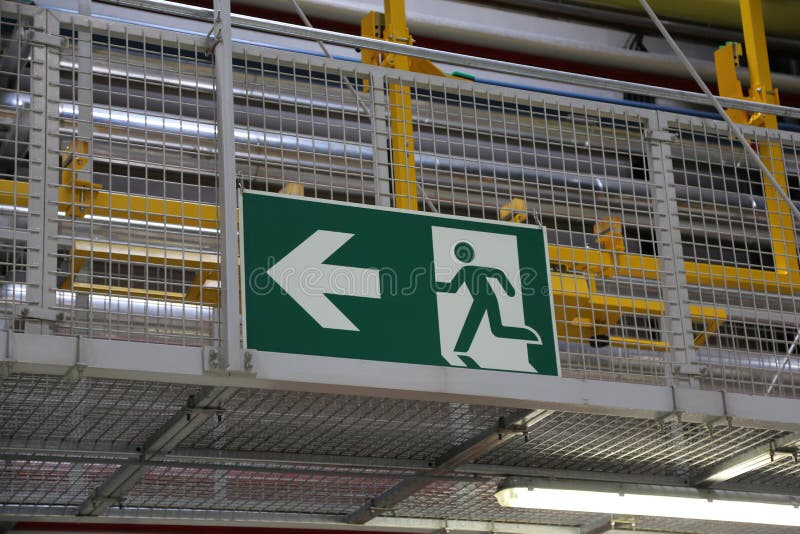 Emergency exit sign stock image. Image of exit, emergency - 92345017