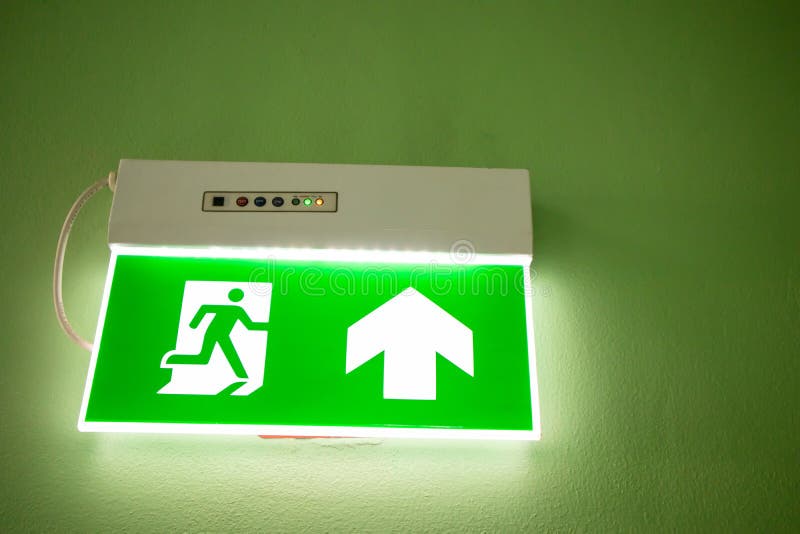 Emergency Exit Sign at the Hospital Stock Photo - Image of escape, icon ...