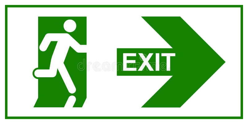 Emergency Exit Sign. Man Running Out Fire Exit Stock Vector ... Emergency Exit Sign. Man Running Out Fire Exit Stock Vector ...