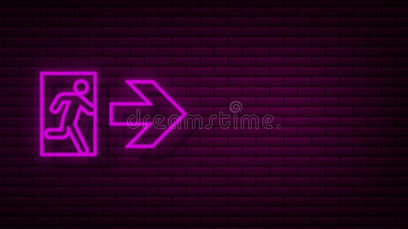 Emergency Exit Left Arrow Looped Animation Background. Stock Video ...