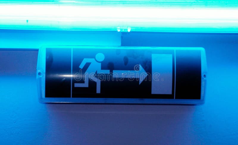 Emergency Exit Sign Showing the Way Out Stock Image - Image of health ...