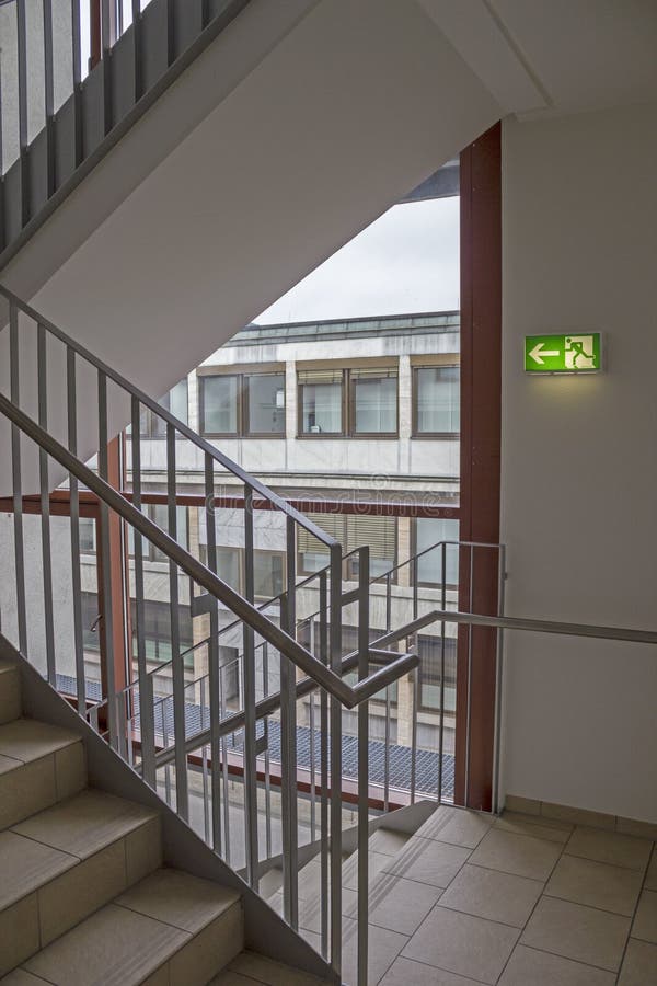 Emergency exit sign stock photo. Image of building, staircase - 41906782