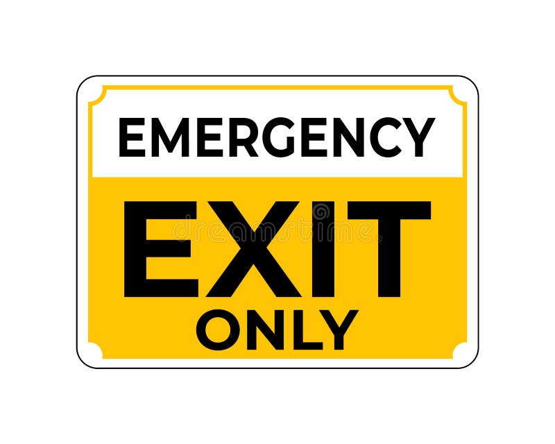 Emergency Exit Sign in Vector, Easy To Use and Print Design Templates ...