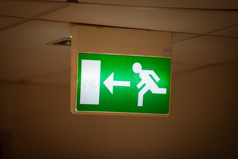 Emergency Exit Sign stock image. Image of light, sign - 56683159