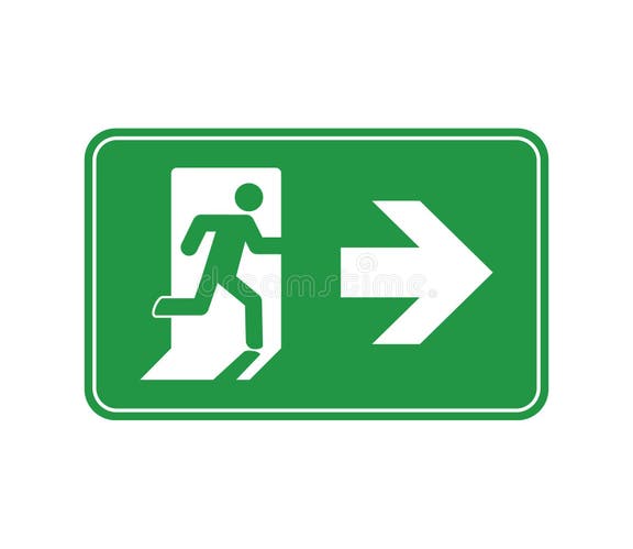 Emergency Exit Signal Illustration Stock Vector - Illustration of exit ...