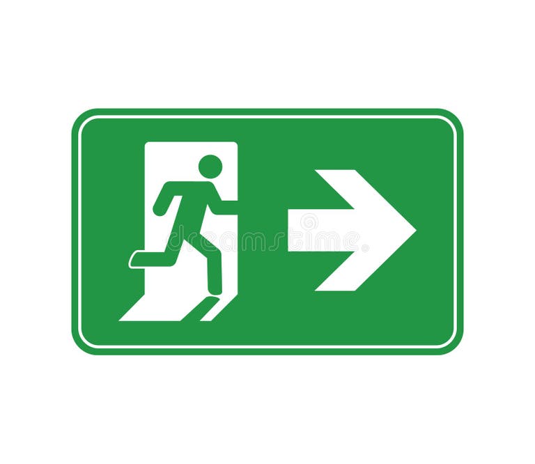 Emergency Exit Signal Illustration Stock Vector - Illustration of exit ...
