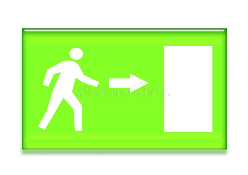 Emergency Exit Symbol stock illustration. Illustration of flee - 13212131