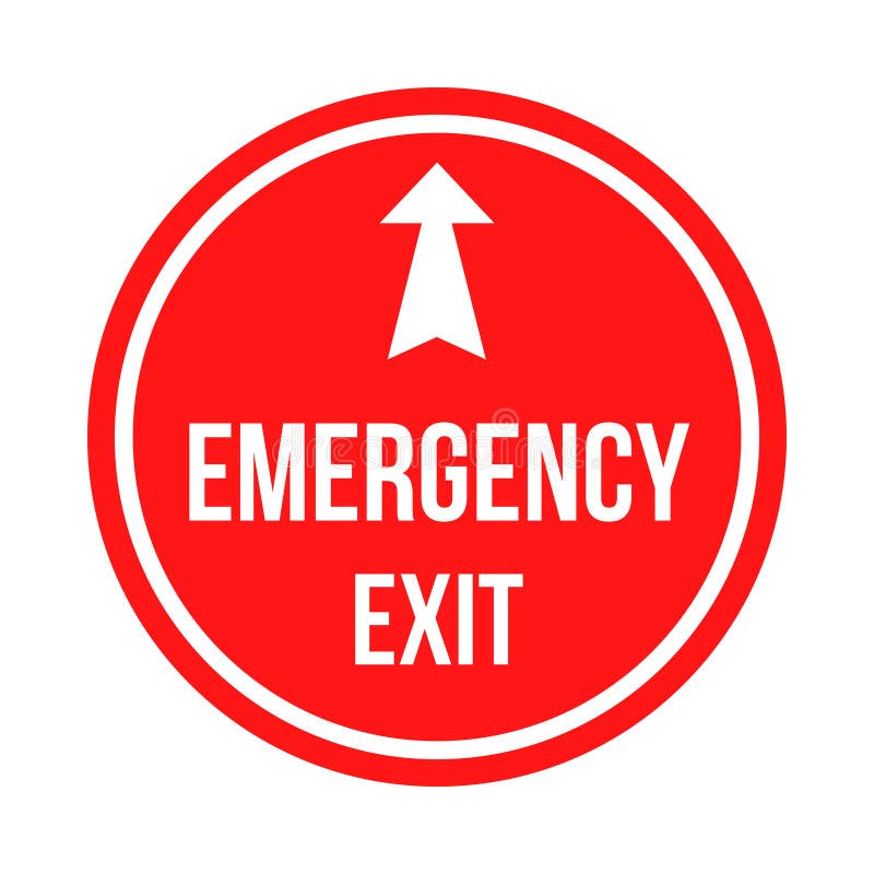 Emergency exit symbol icon stock illustration. Illustration of doorway ...