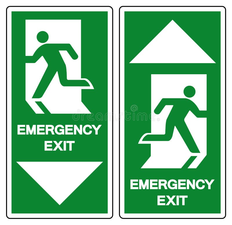 Emergency Exit Sign Vector