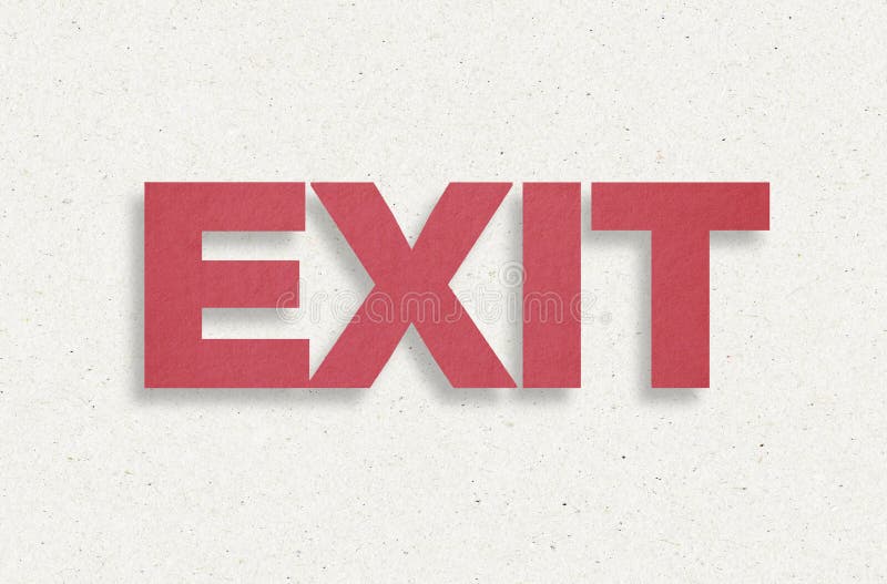 Emergency exit text stock image. Image of white, concepts - 147026995